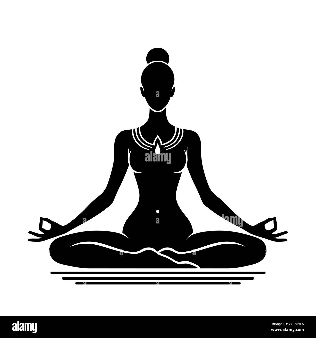 Meditative mindfulness Black and White Stock Photos & Images - Alamy
