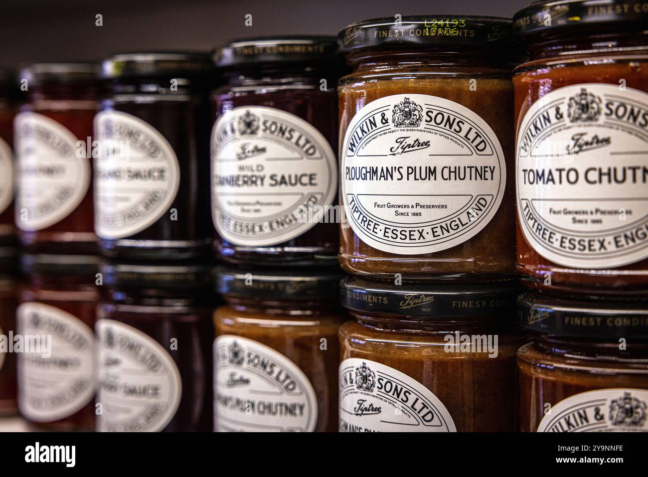 Selction of Popular Chutney on a Shelf in the United Kingdom Stock ...