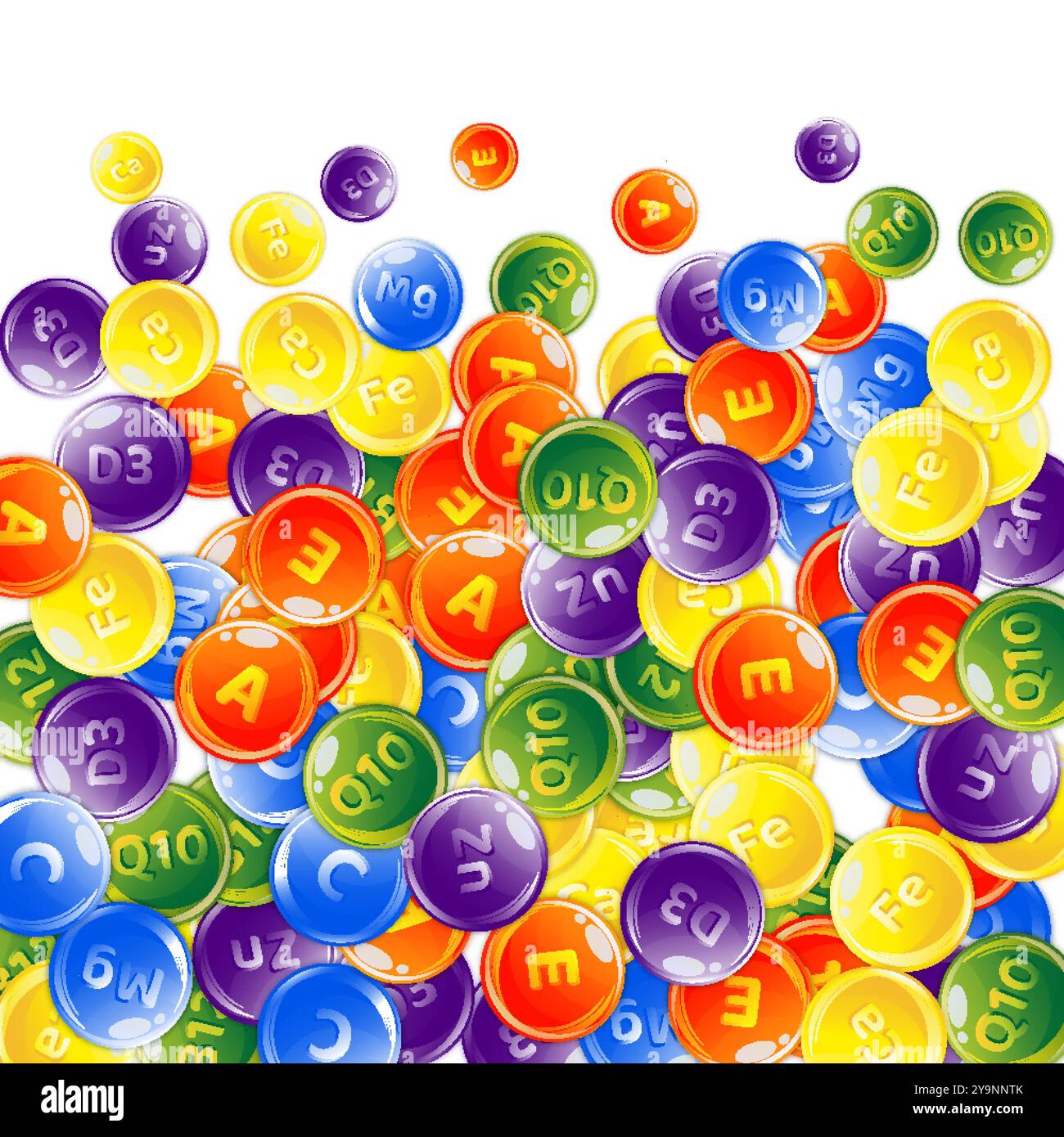 Scattered medicine vitamins pills Stock Vector Images - Alamy