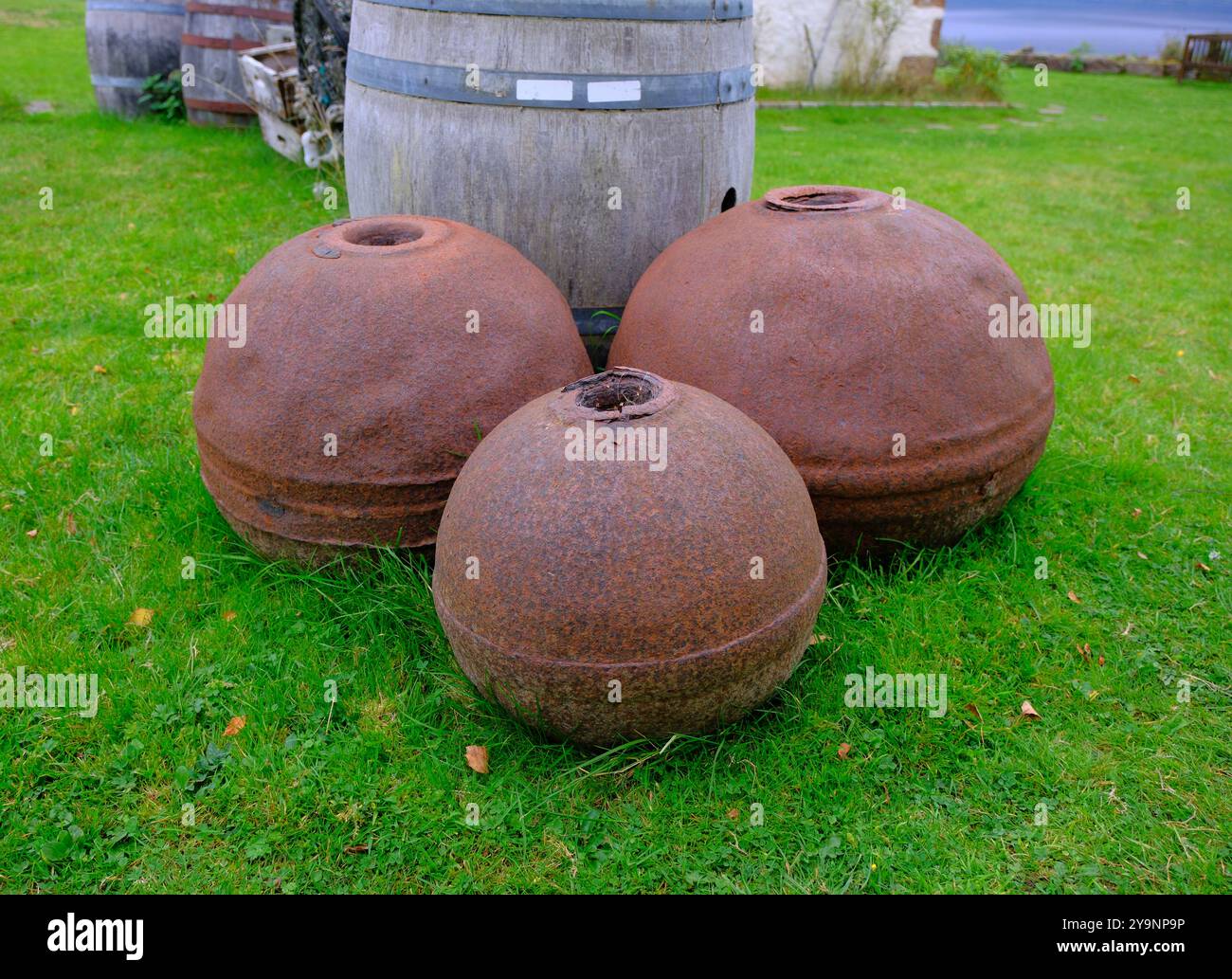 Old Rusty Buoys Stock Photo - Alamy