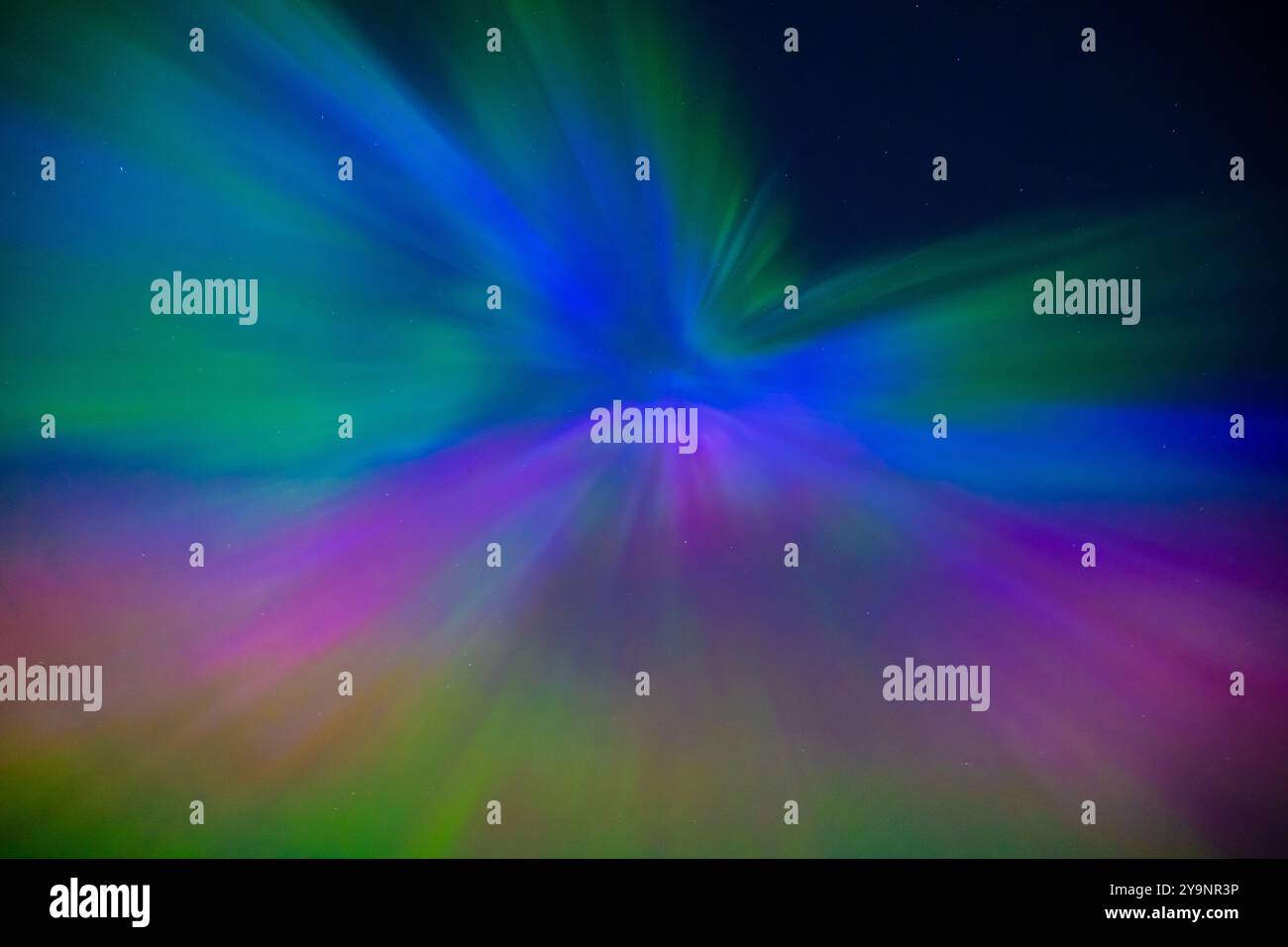 Colorful G5 Aurora Borealis solar storm in the sky Stock Photo - Alamy