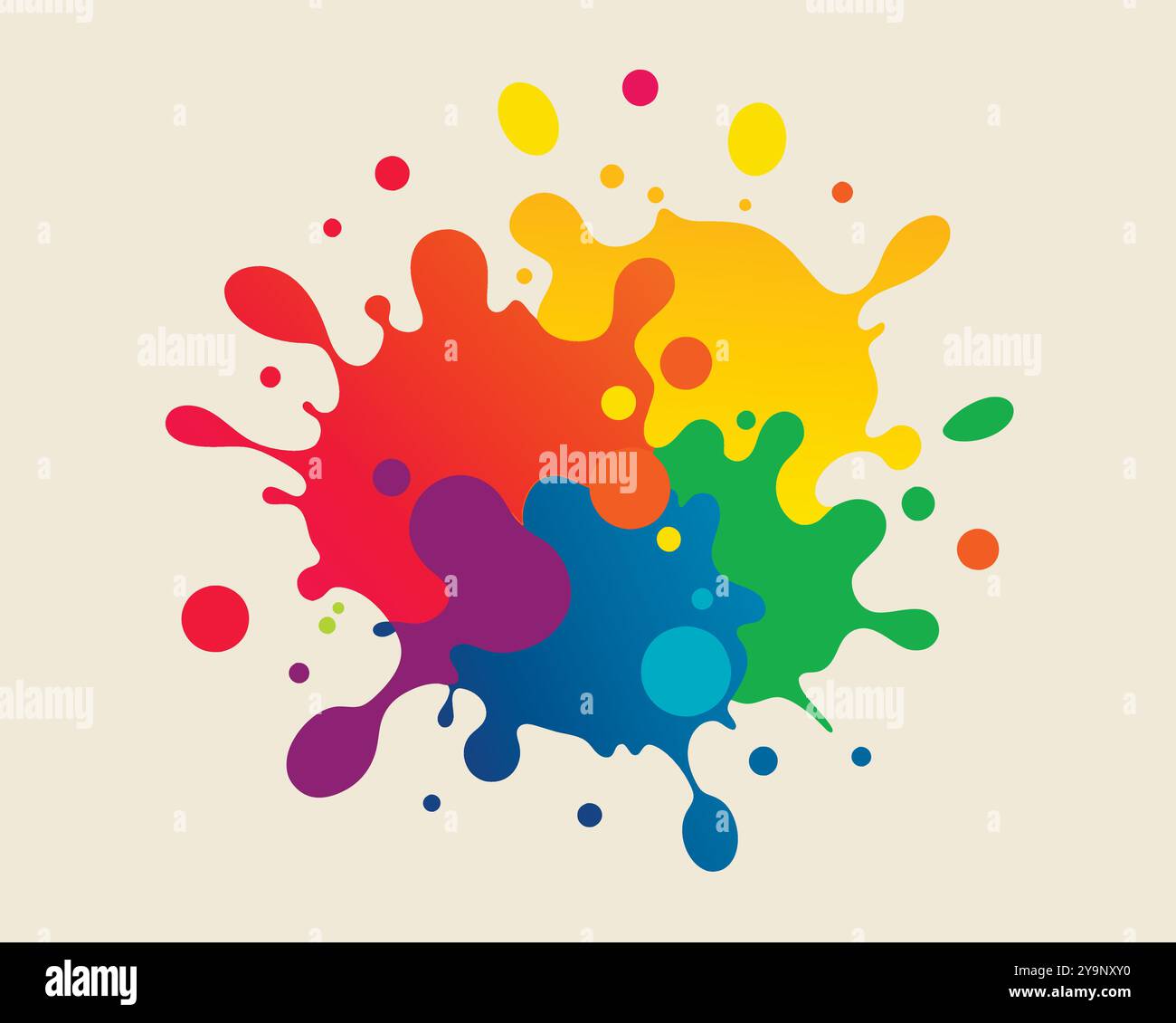 Abstract colorful ink splat vector illustration Stock Vector Image ...