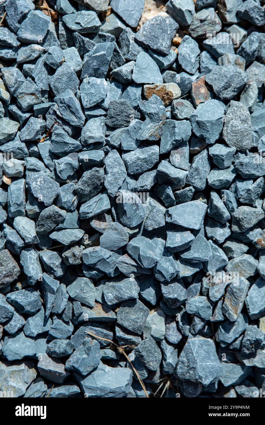 Granite chippings layer texture for road asphalting preparation Stock ...