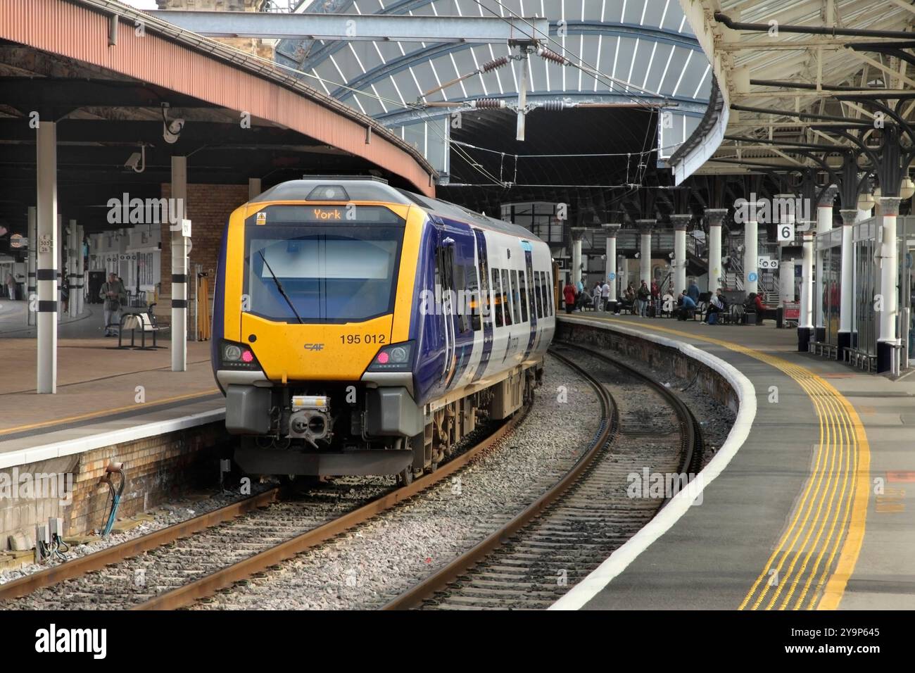 Northern Rail class 195 diesel multiple unit 195012 at York station, UK ...