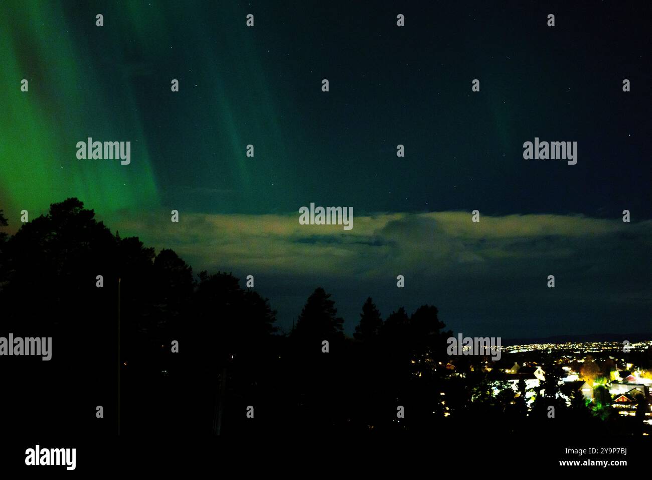 Oslo 20241010. Northern lights over Oslo on the night of Friday 10 ...