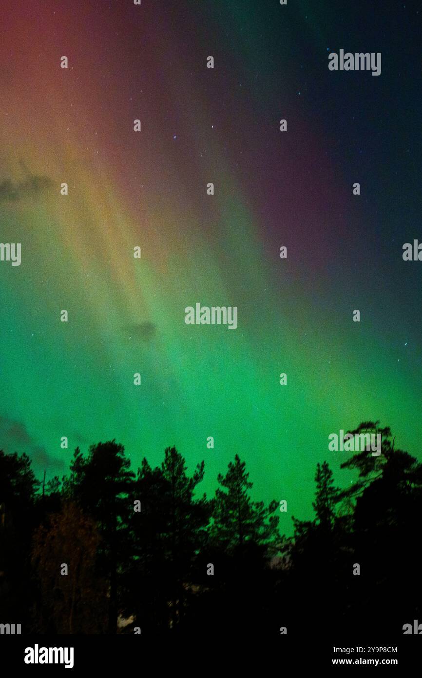 Oslo 20241010. Northern lights over Oslo on the night of Friday 10 ...