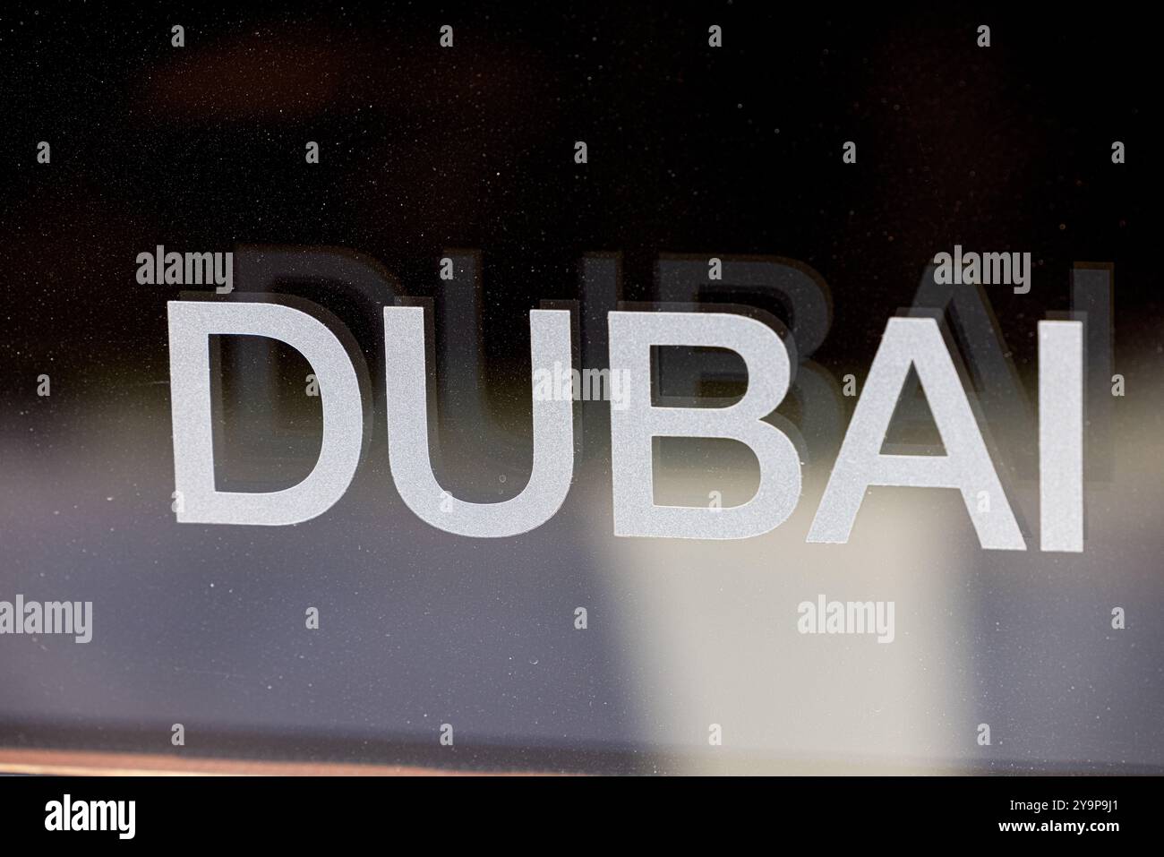 Dubai text inscription on hi-res stock photography and images - Alamy