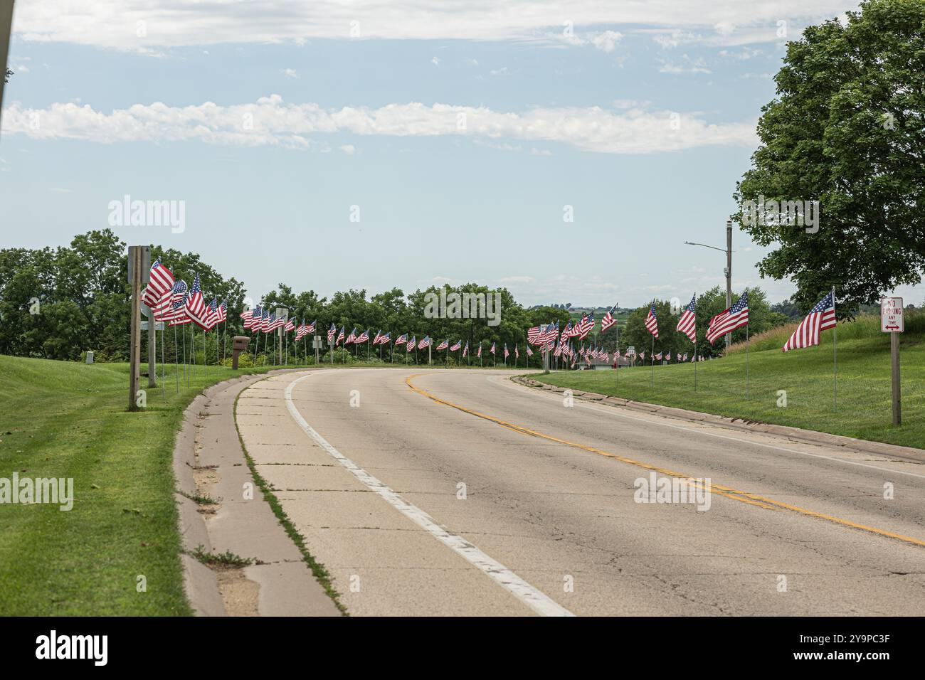Street lined with flags hi-res stock photography and images - Alamy