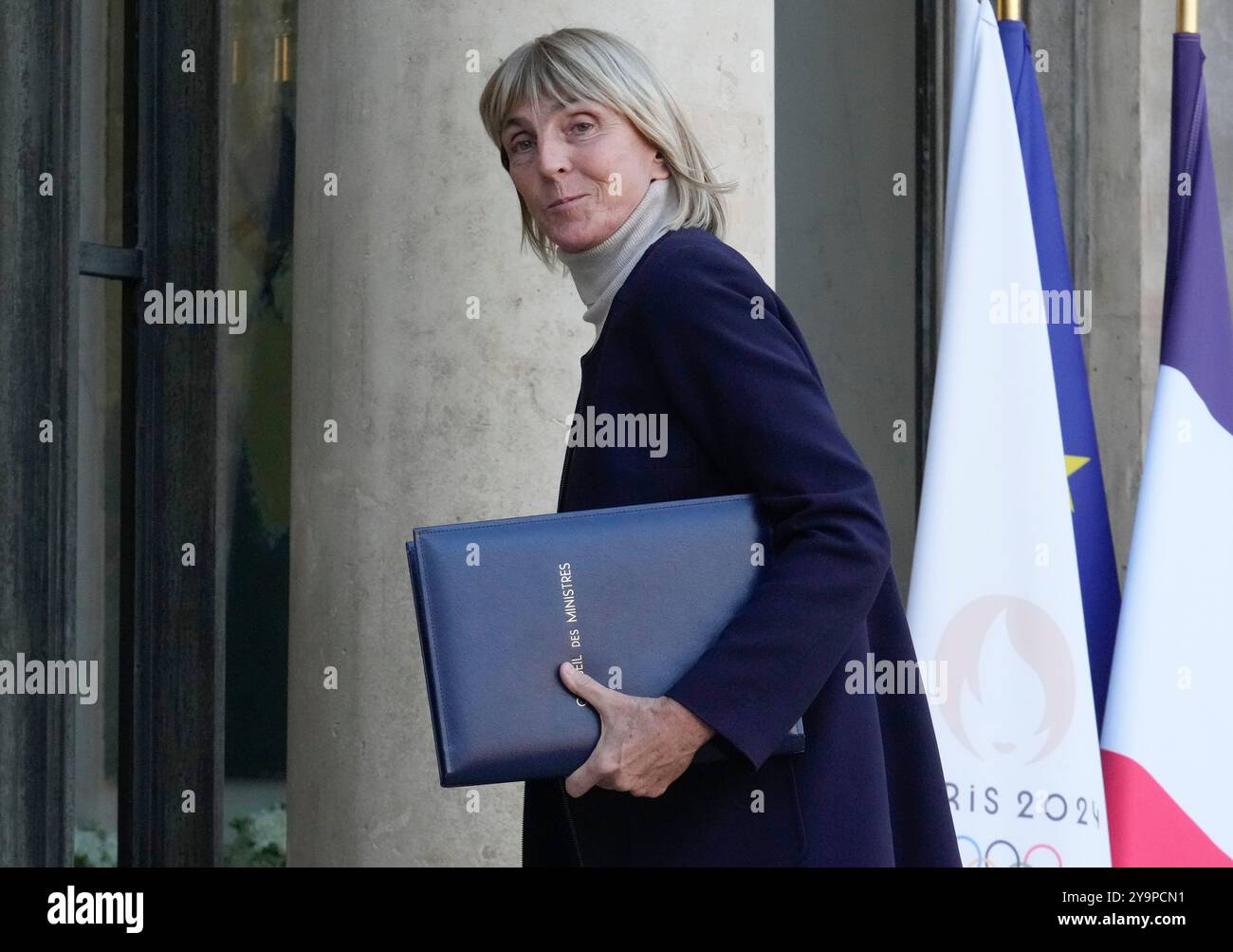 French Minister for Housing and Urban Renewal Valerie Letard arrives ...