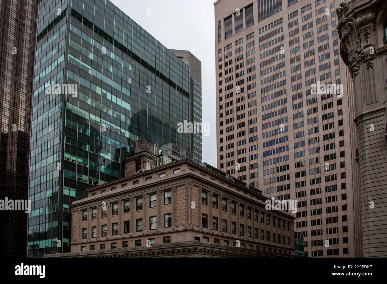 Buildings clustered together in New York City Stock Photo - Alamy