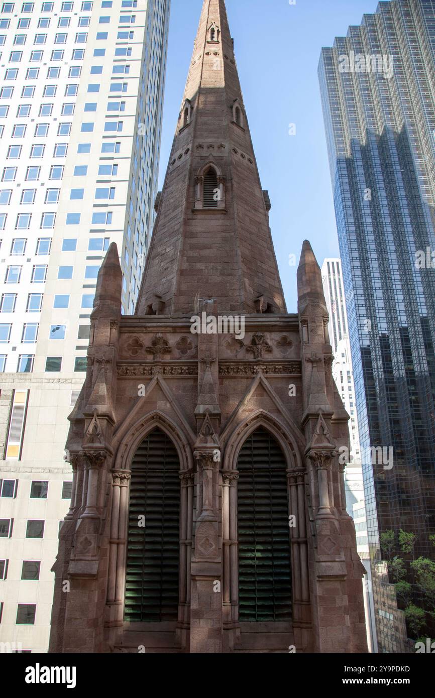 Church steeple from elevated view in New York Stock Photo - Alamy