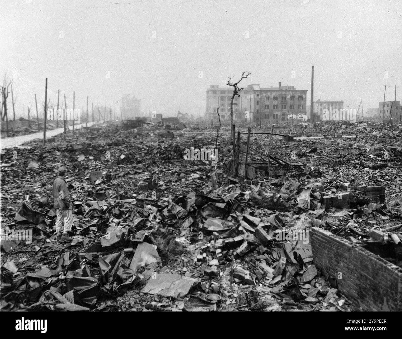 In this 1945 file photo, a view of the devastation after the atom bomb ...