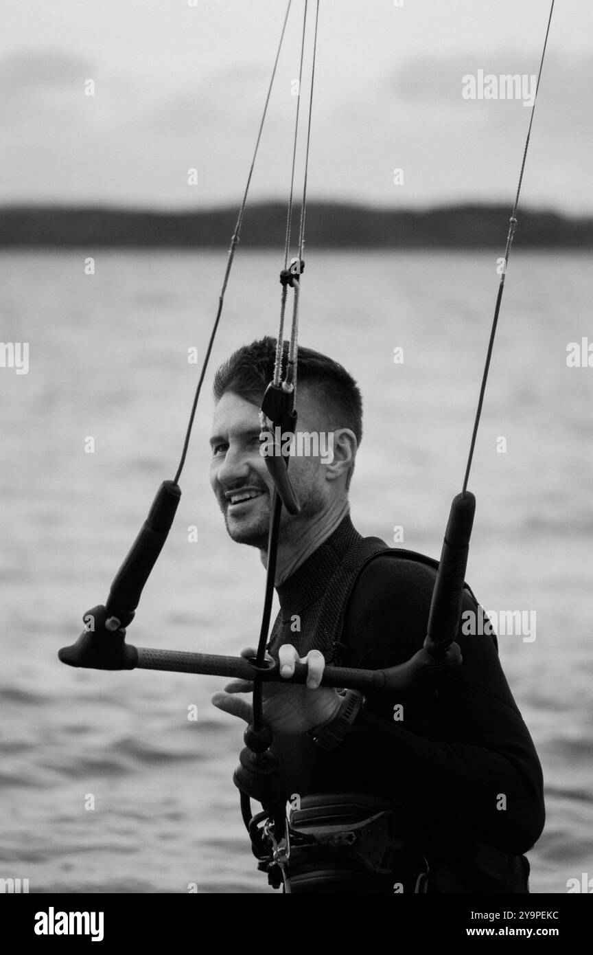 Middle aged enjoyment Black and White Stock Photos & Images - Alamy