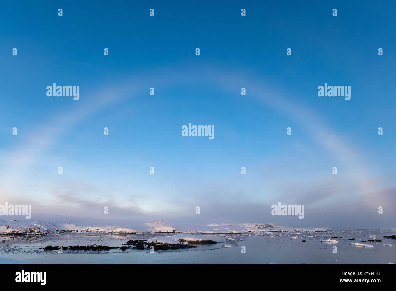 White rainbow in Antarctica over the ocean Stock Photo - Alamy