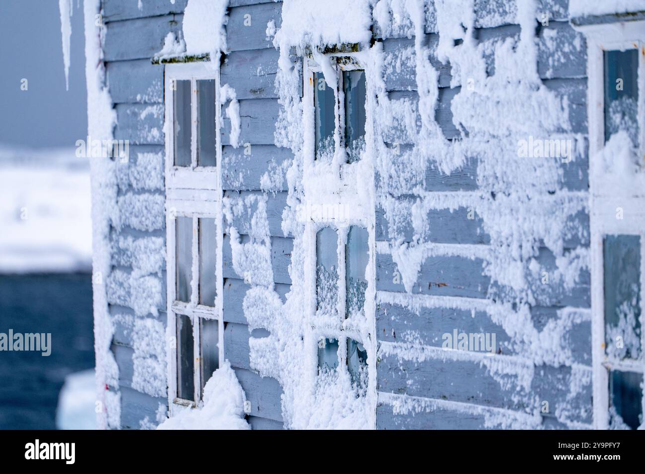 Research base in snow. Frozen. Antarctica Stock Photo - Alamy