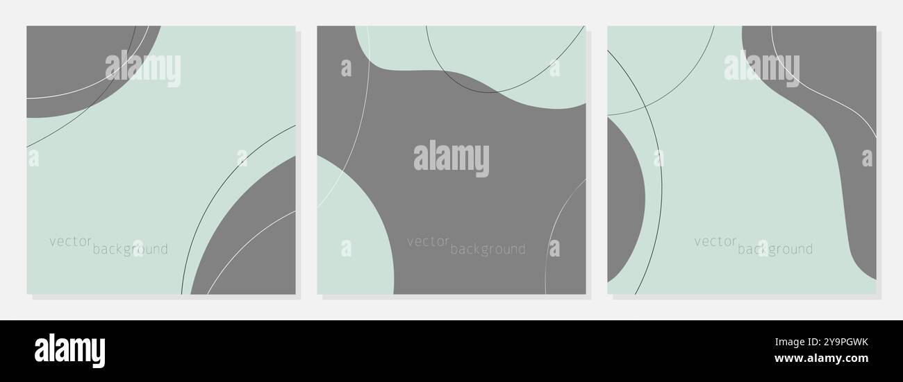 Templates social stories square layout, abstract boho style, mint and ...