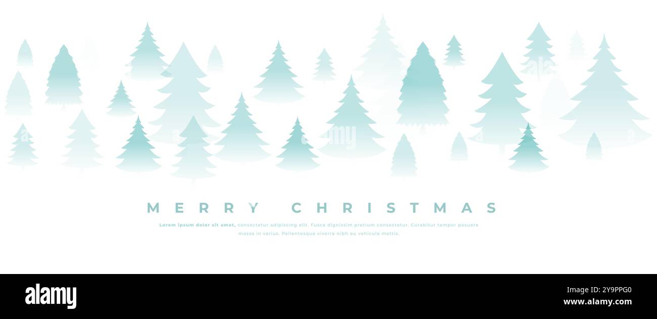 merry christmas holiday wallpaper with xmas tree decoration vector ...