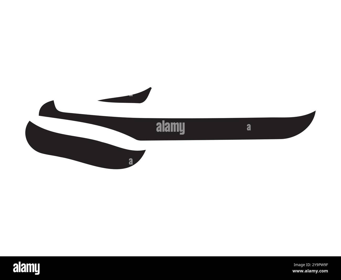 Hand-drawn straight volumetric black arrow isolated on a white ...