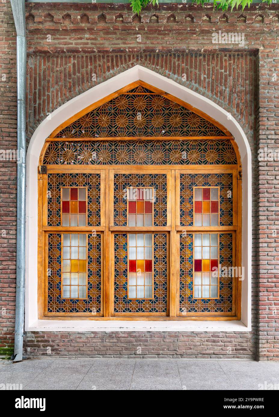 The Juma Mosque in Ganja showcases stunning wooden frames and vibrant ...