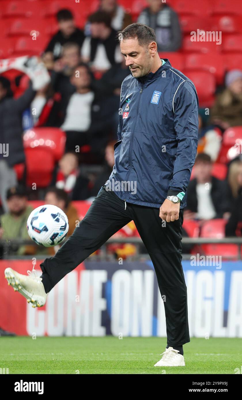 London, UK. 10th Oct, 2024. Goalkeeping coach Fanis Katergiannakis of ...