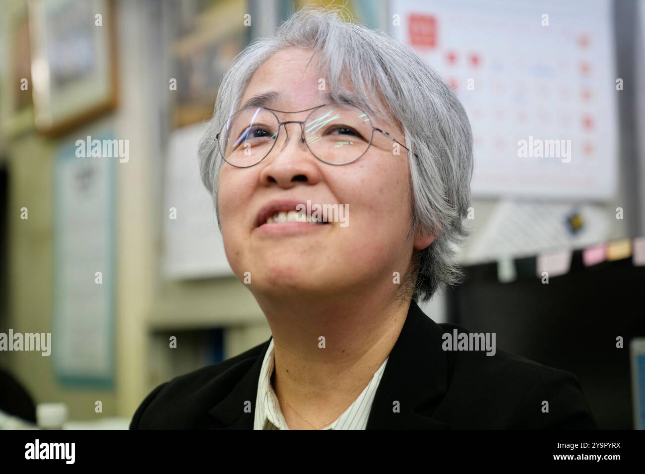 Masako Kudo, an official of Nihon Hidankyo, or the Japan Confederation ...