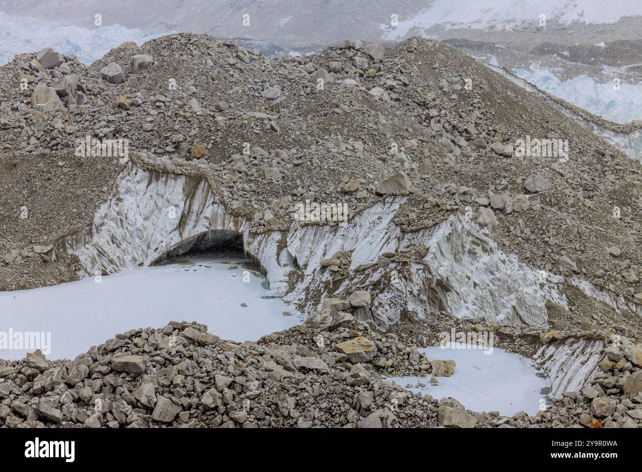 Himalaya mountains beautiful scenic landscape on Everest Base Camp trek ...