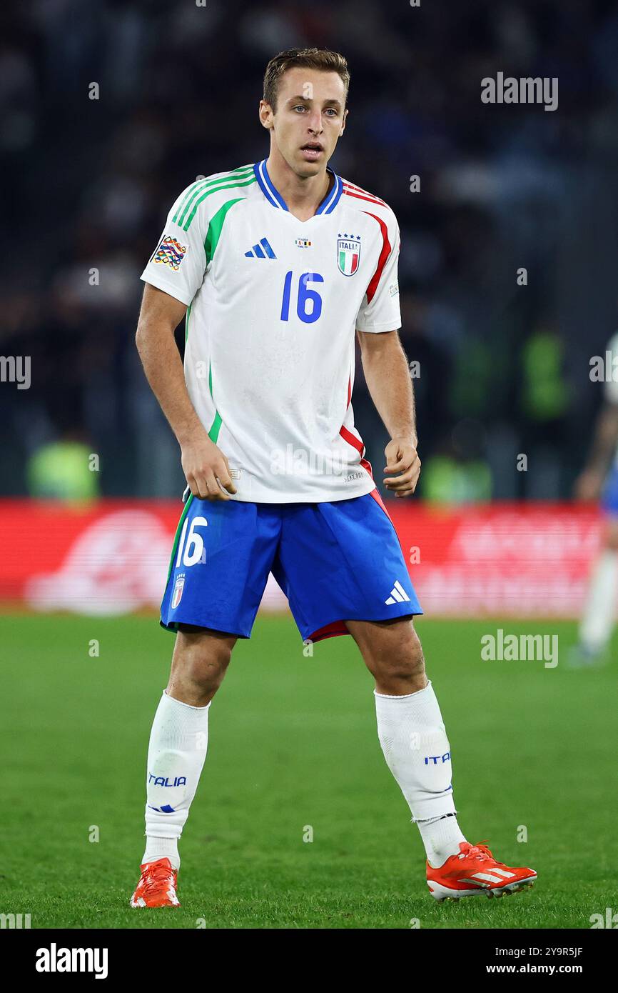 Rome, Italy. 10th Oct, 2024. Davide Frattesi of Italy looks on during ...