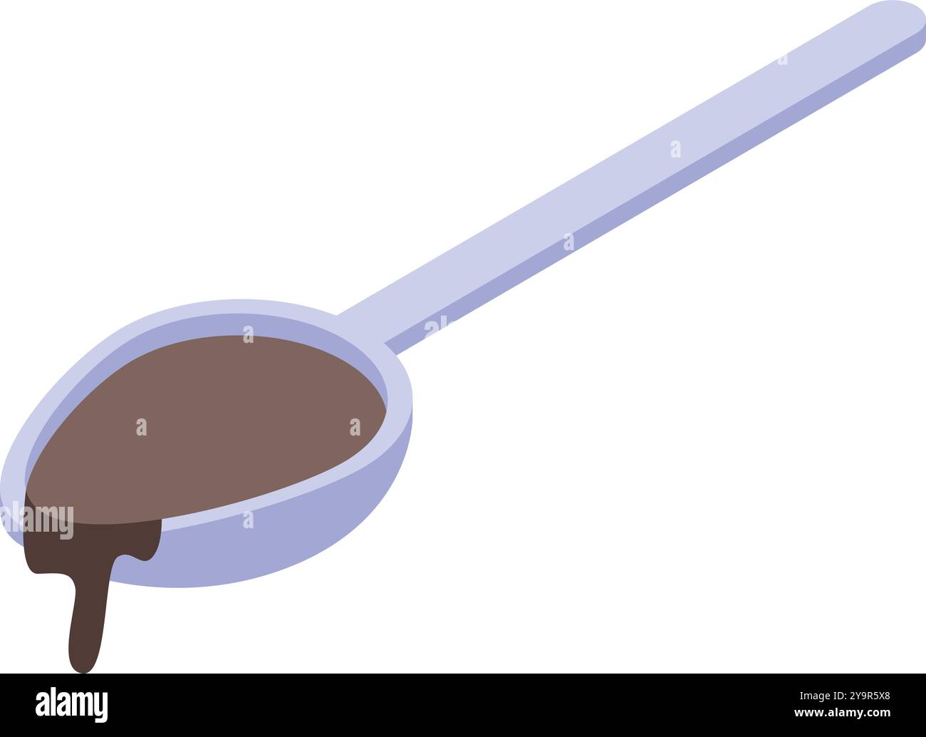 Chocolate dripping spoon Stock Vector Images - Alamy