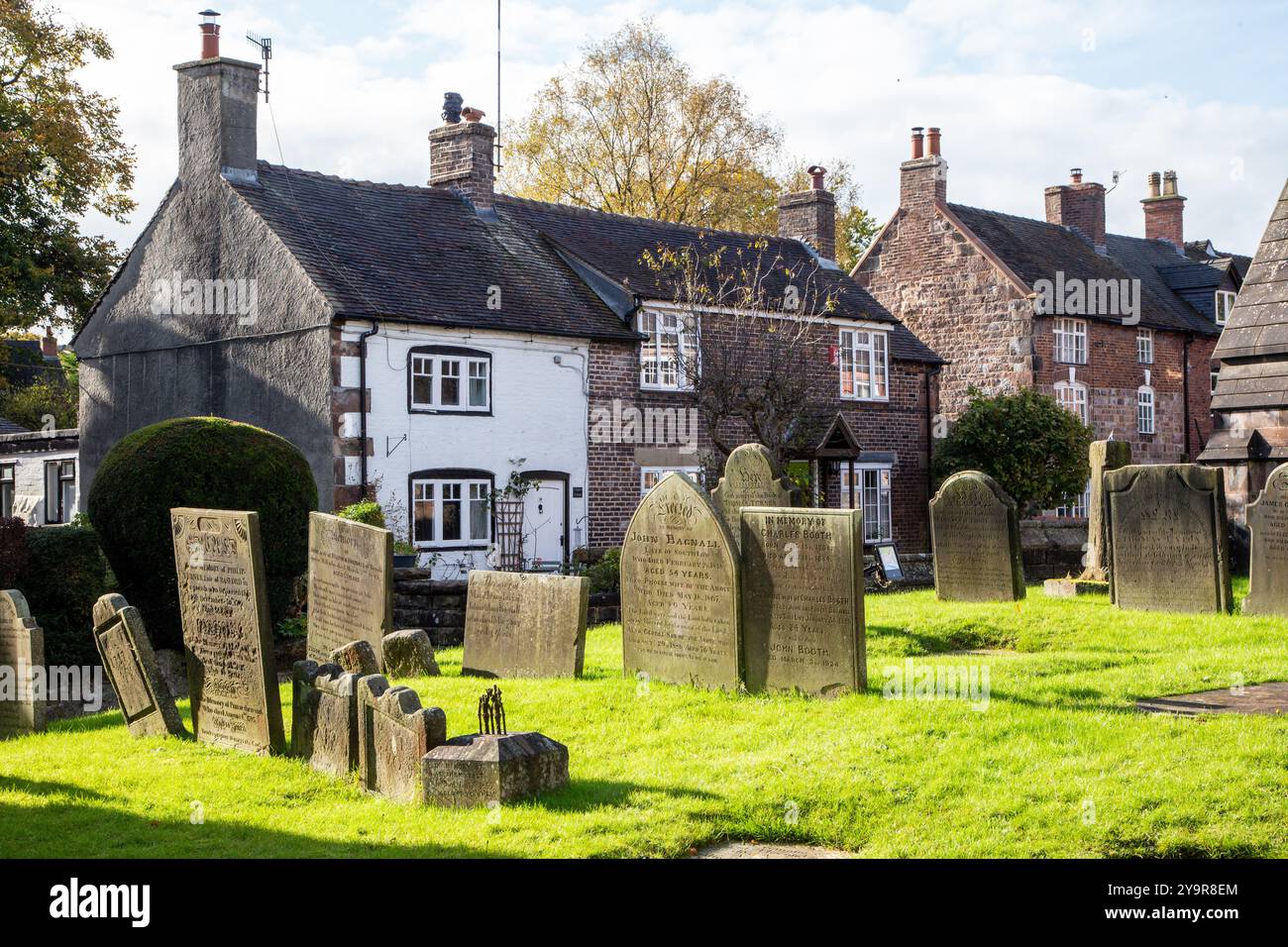 Country cottages in Hollow Lane, seen from the churchyard of Edward the ...