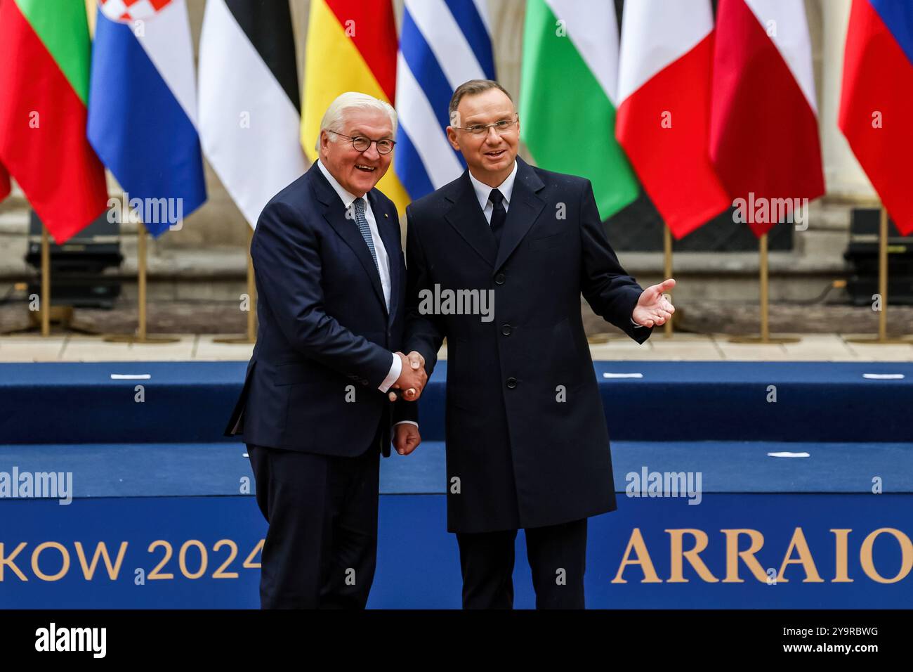 Krakow, Poland. 11th Oct, 2024. President of Poland, Andrzej Duda ...