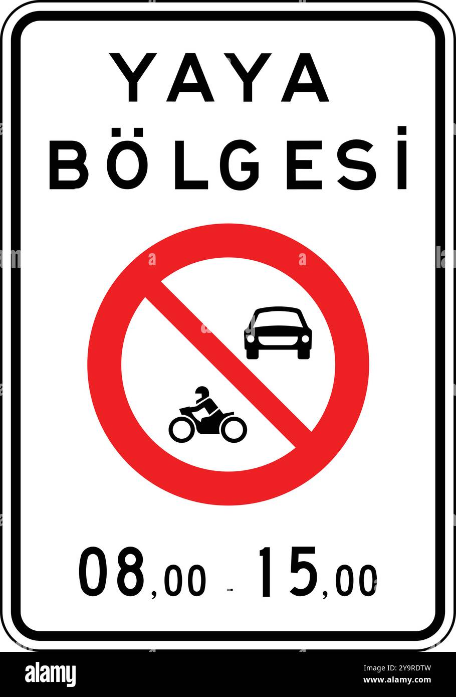 Pedestrian Zone, Warning Signs, Turkey Highway Standard Traffic Signs ...