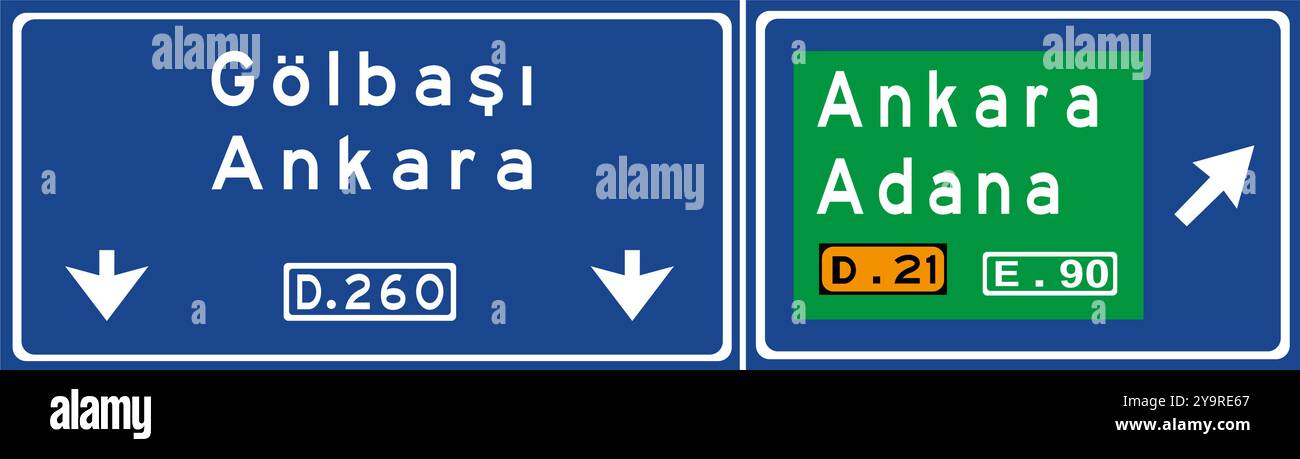Coating Top Direction Sign, Warning Signs, Turkey Highway Standard ...