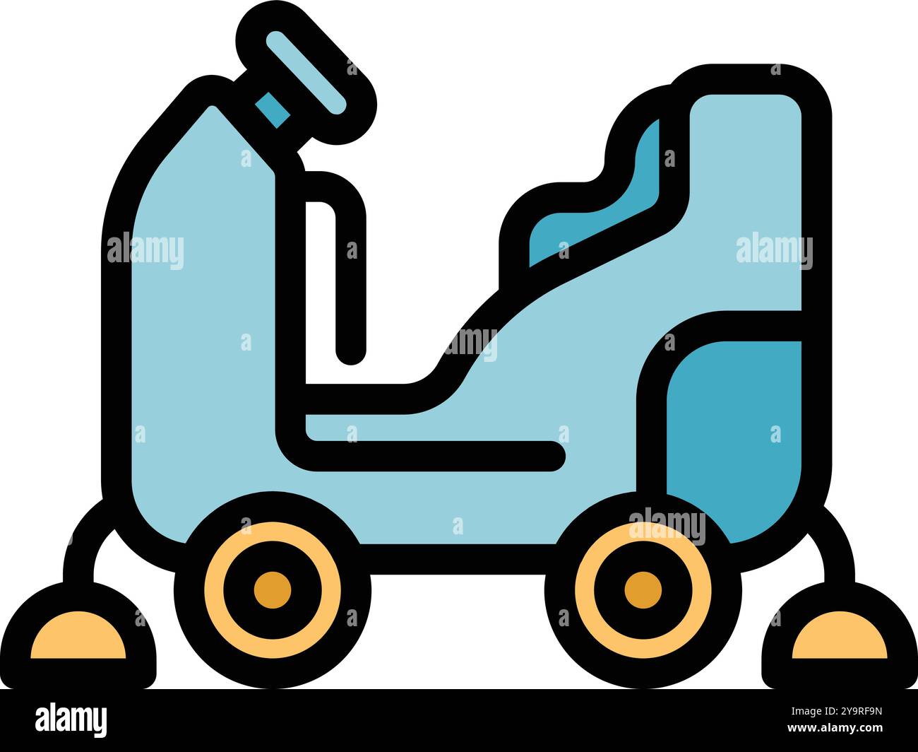 Modern autonomous floor cleaning robot cleaning the floor using ...