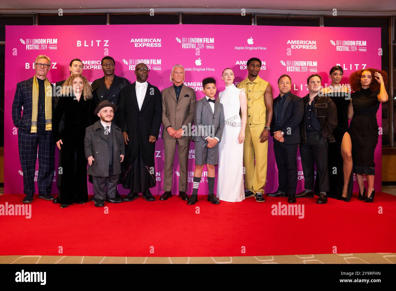 Alex Jennings, from left, Sally Messham, Harris Dickinson, Leigh Gill ...