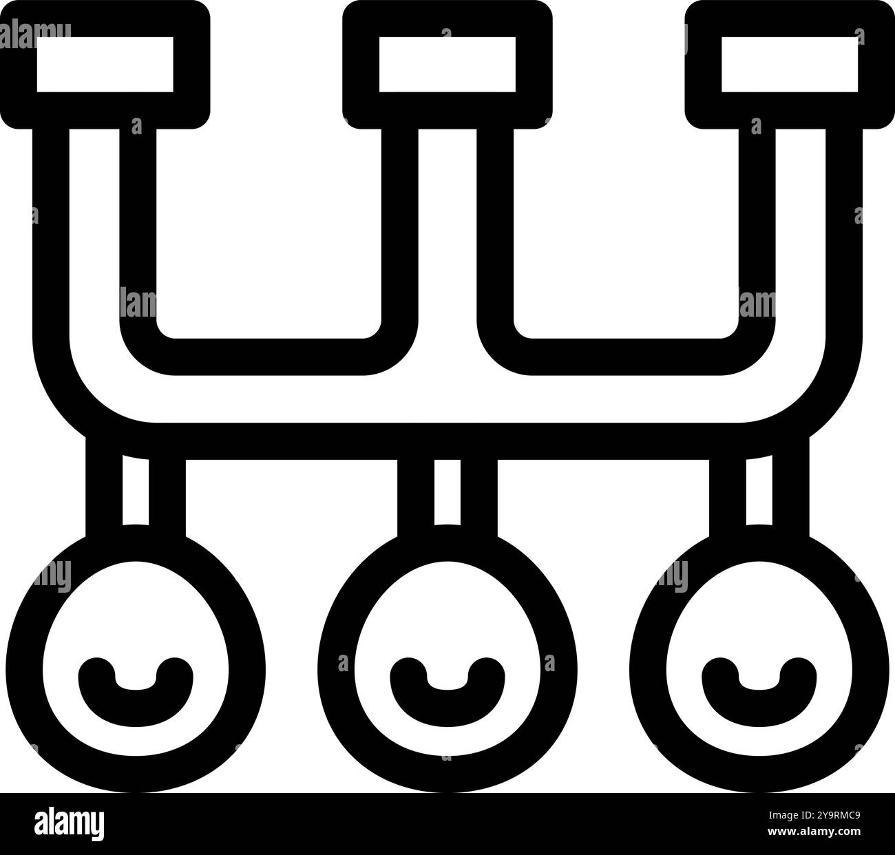Plumbing system icon representing the flow of water through pipes ...
