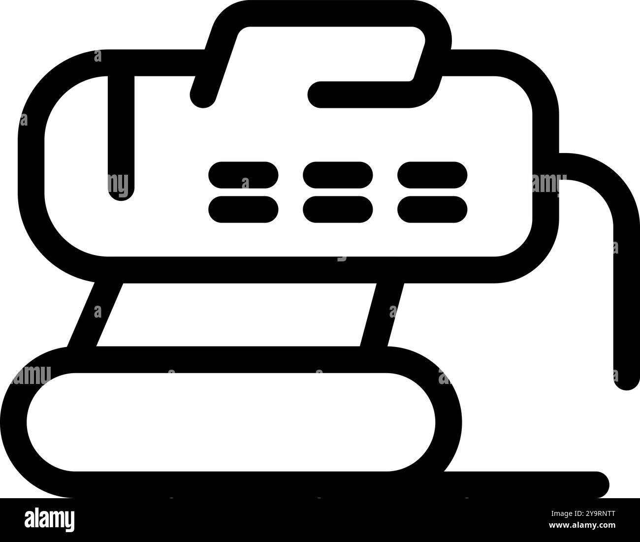 Simple vector of an electric air compressor standing on the floor ...
