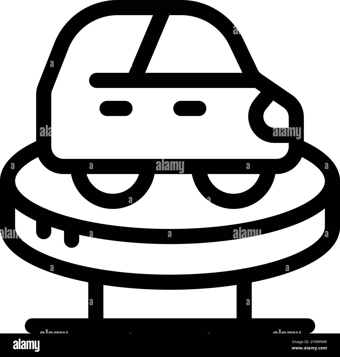 Car showroom rotating platform icon, outline style Stock Vector Image ...