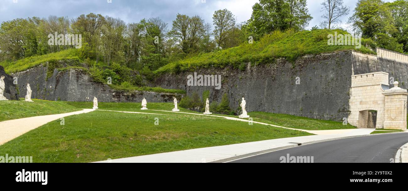Verdun, France - April 28, 2024: Entrance road to Underground citadel ...