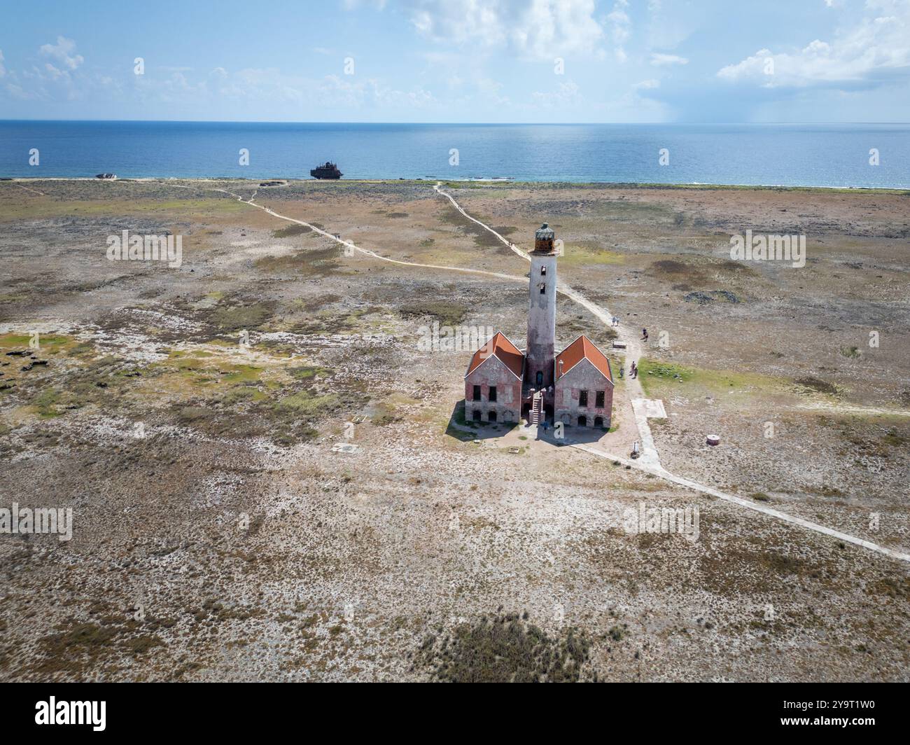CURACAO - An aerial view of the lighthouse on Klein CuraÃ§ao, the ...