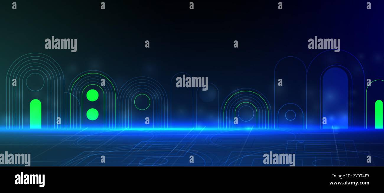 Abstract Computer technology background. network visual connection ...