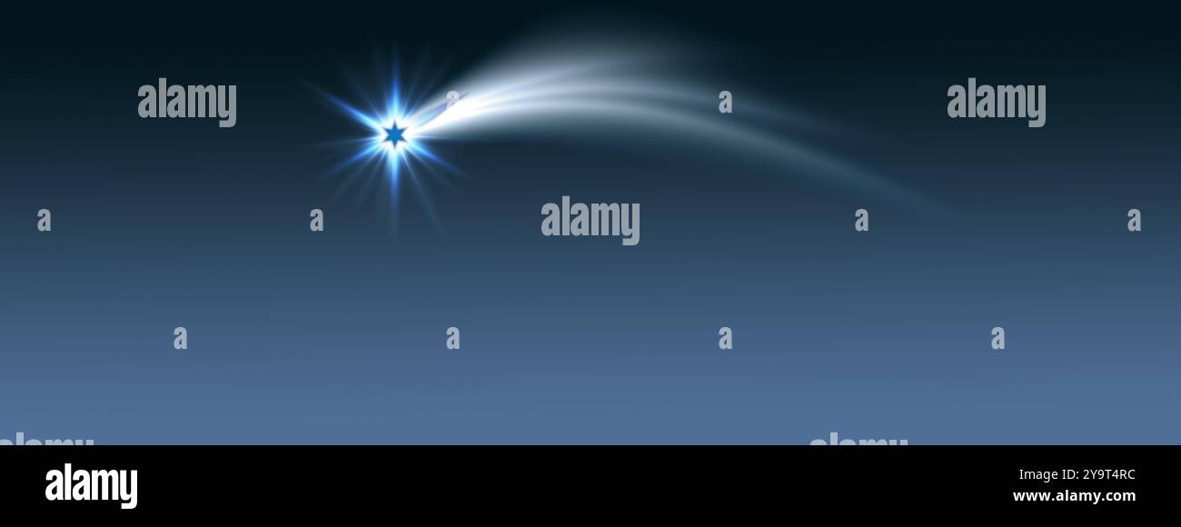 Bright flying star. The Star of Jesus meaning nativity of Jesus ...