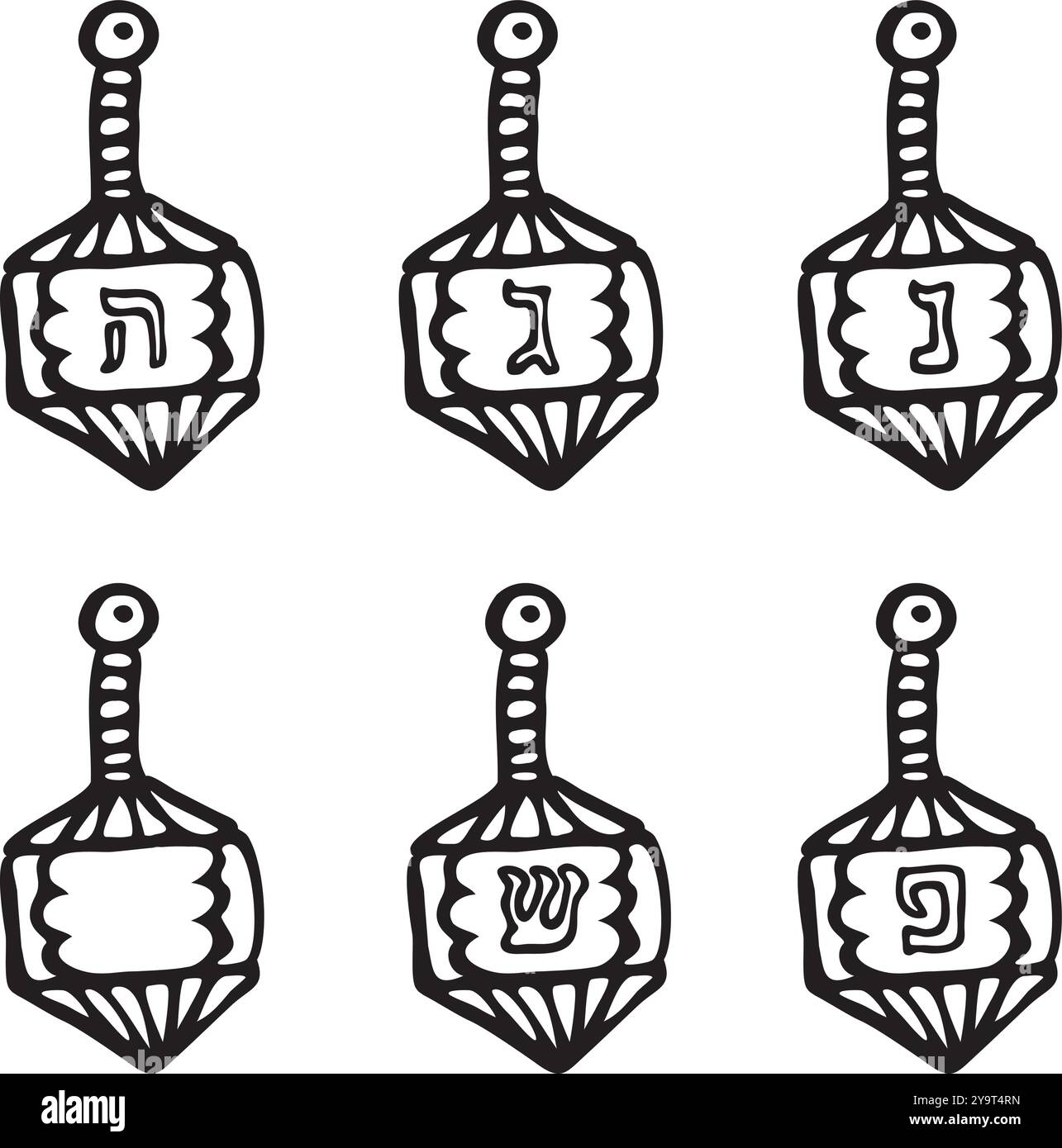 Hebrew letters alphabet set Stock Vector Images - Alamy