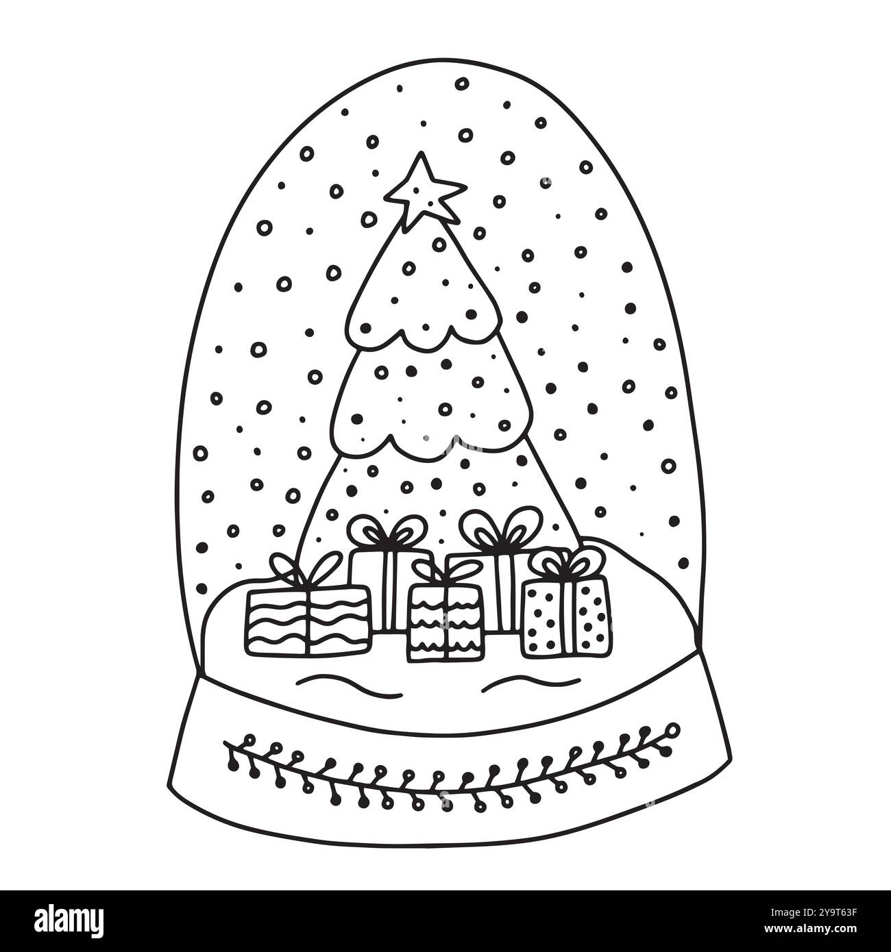 Snow globe clipart Black and White Stock Photos & Images - Alamy
