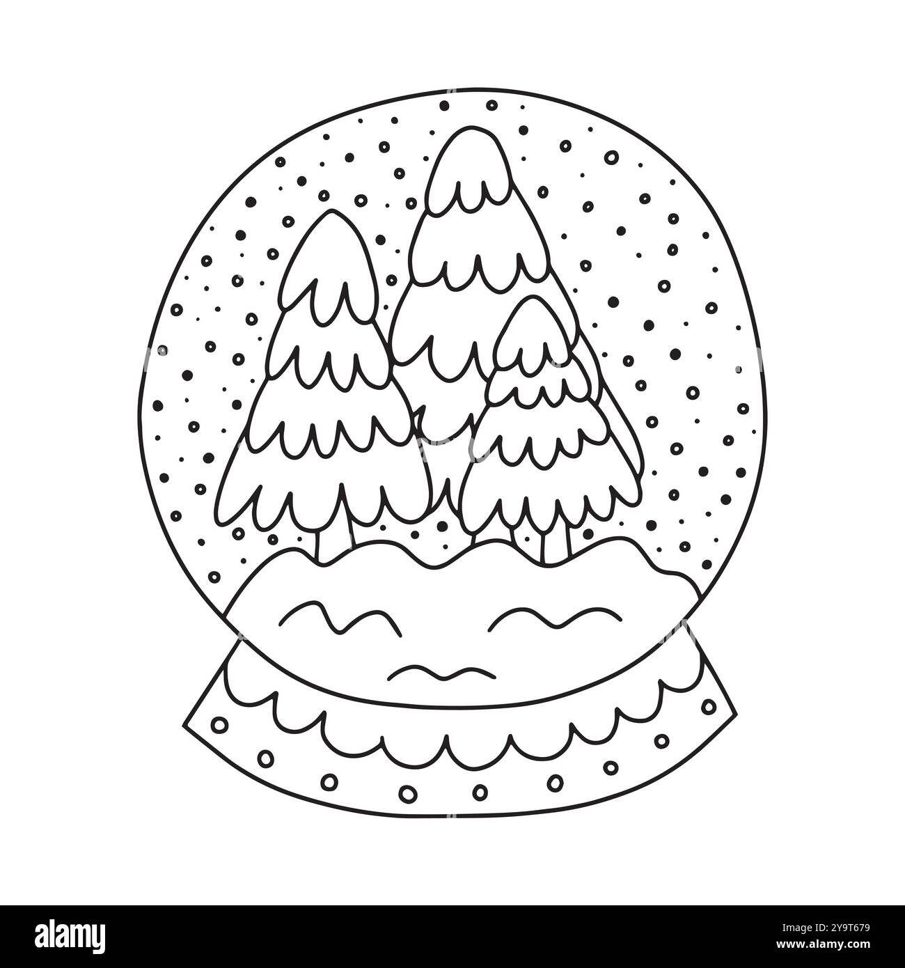 Hand drawn snow globe Stock Vector Image & Art - Alamy