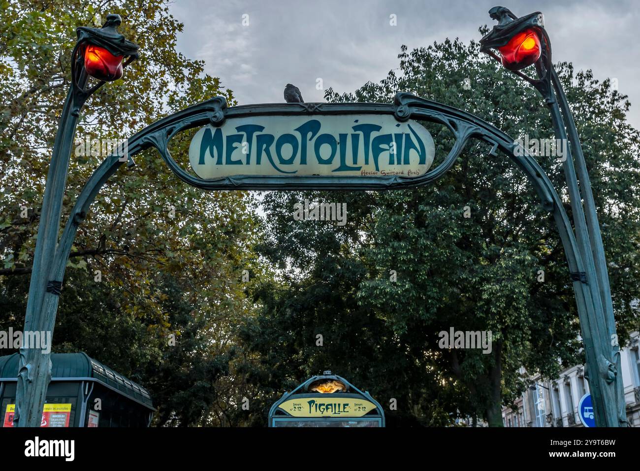 The exterior of the Pigalle metro stop, Paris, France Stock Photo - Alamy