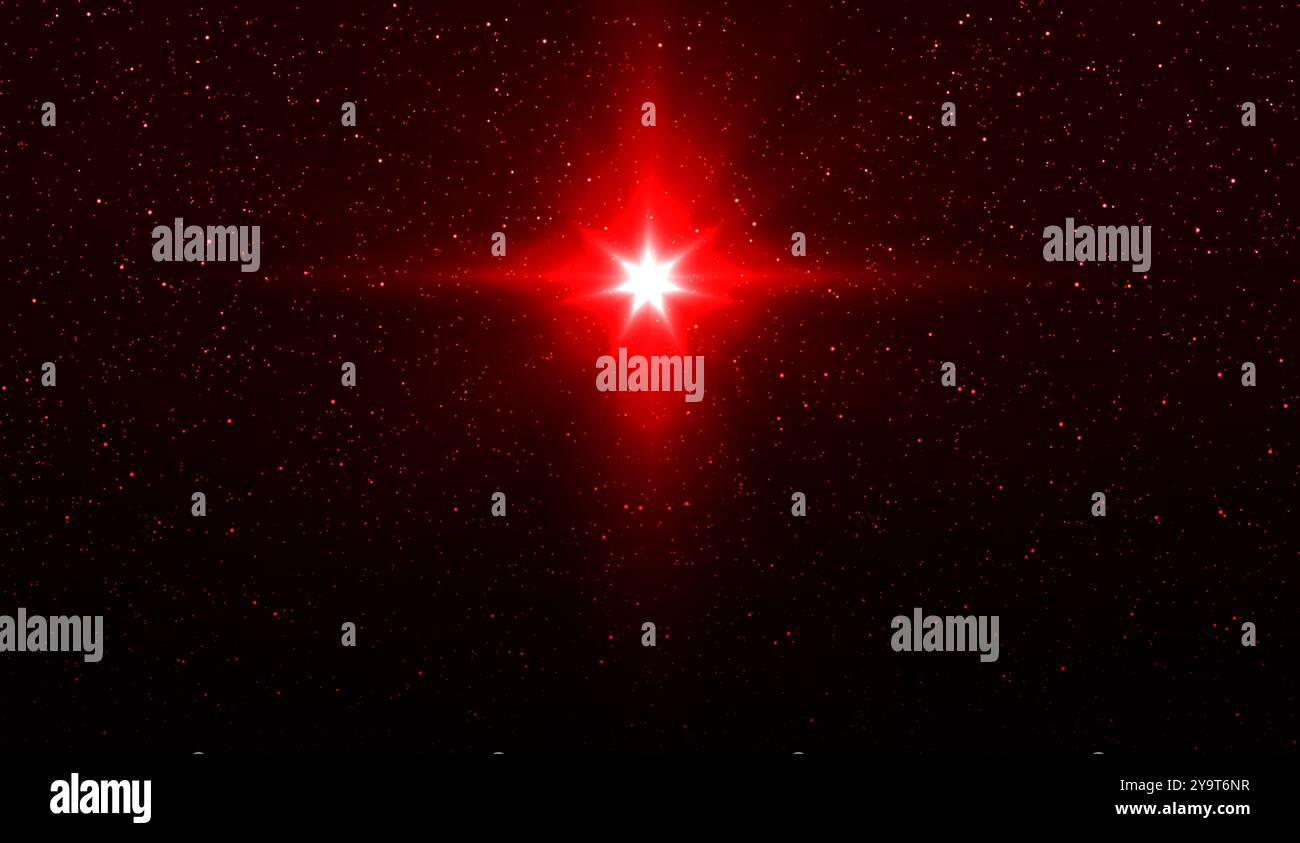 Bright Star on sky. Christmas star of the Nativity of Bethlehem ...