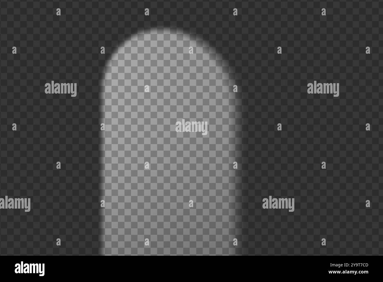 Light effect shadow overlay from arch doorway isolated transparent ...