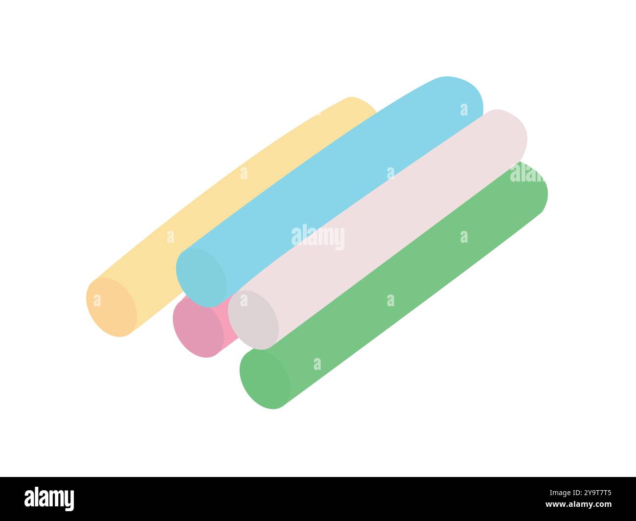 Chalk pieces flat style vector illustration Stock Vector Image & Art ...