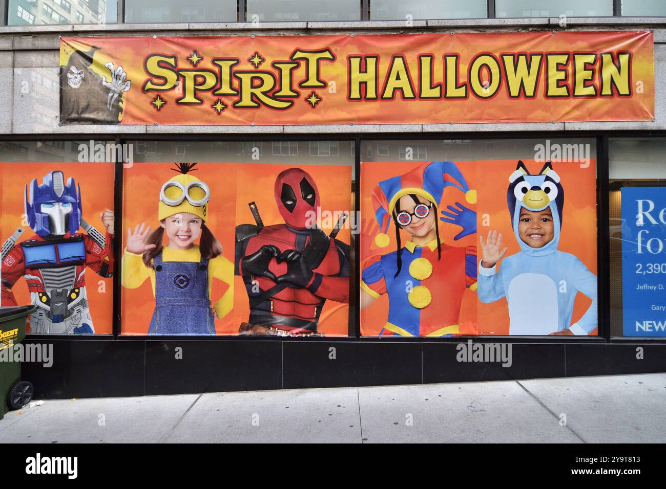 Halloween storefronts on Third Avenue on the East Side in New York, NY ...