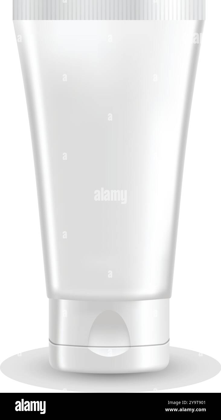 Blank plastic tube mockup for cosmetics without label and brand name ...